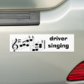 musical notes, driver singing bumper sticker | Zazzle