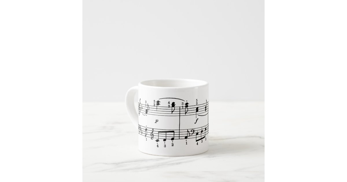 Musical Notes Espresso Mug | Zazzle