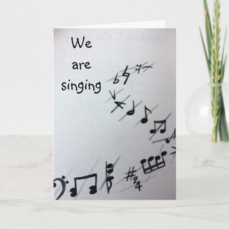MUSICAL NOTES GROUP BIRTHDAY CARD | Zazzle