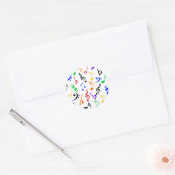 Musical Notes Music Stickers - Multi | Zazzle