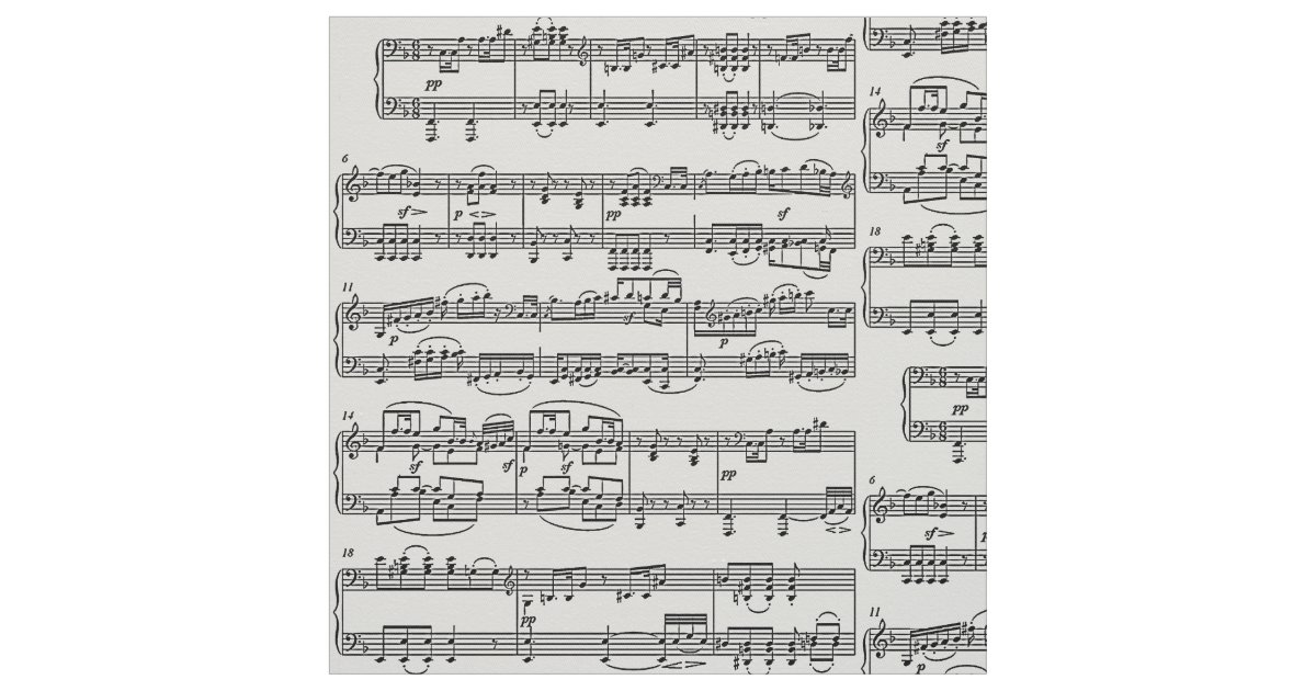 musical notes / music symbols fabric | Zazzle