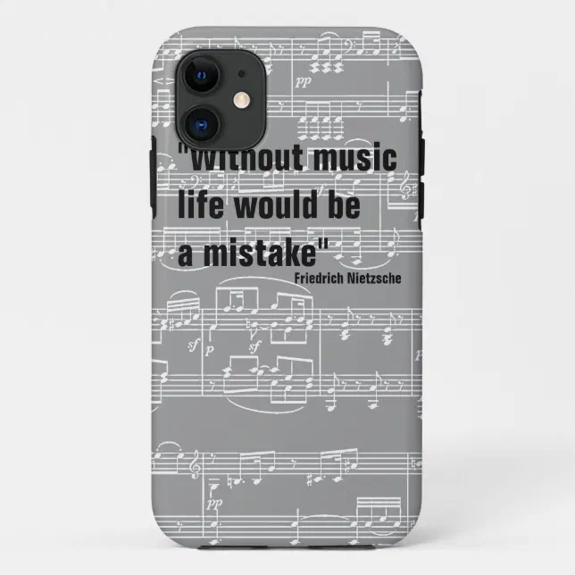 musical notes & music-themed quote Case-Mate iPhone case | Zazzle