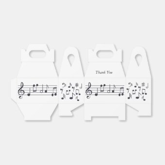 Musical Notes Party Favor Box | Zazzle