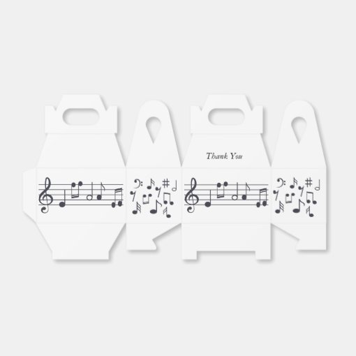 Musical Notes Party Favor Box | Zazzle
