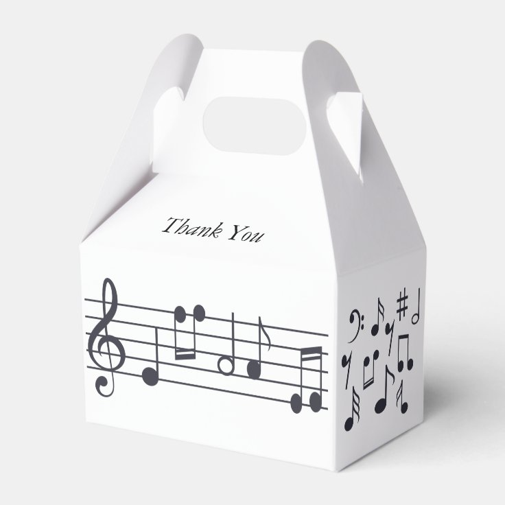Musical Notes Party Favor Box | Zazzle