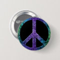 Musical Notes Pattern Peace Sign Pinback Button | Zazzle