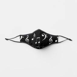 Musical Notes Premium Face Mask | Zazzle