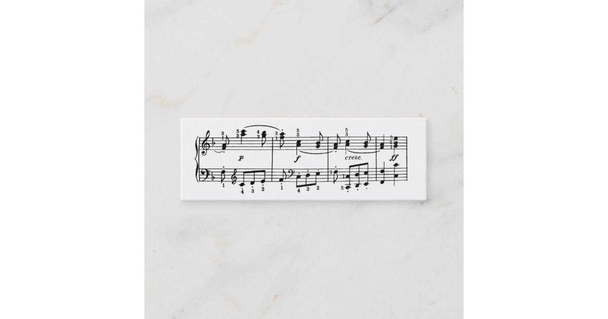 Musical Notes Profile Card | Zazzle