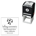 Musical Notes Return Address Stamp | Zazzle