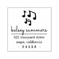 Musical Notes Return Address Stamp | Zazzle