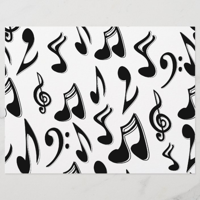 Musical Notes Scrapbook Paper | Zazzle.com