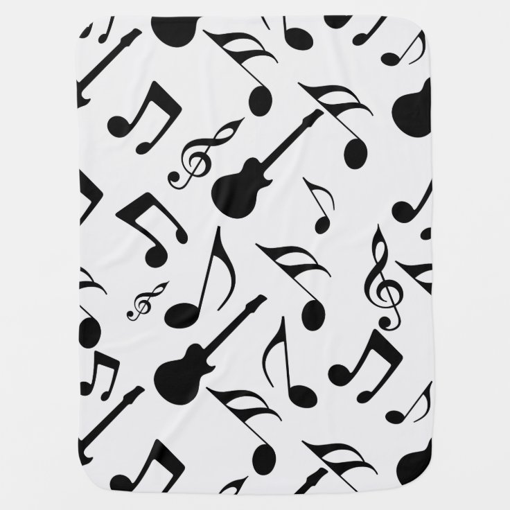 Musical Notes - Sheet Music Design Receiving Blanket | Zazzle