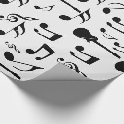 Musical Notes - Sheet Music Design Wrapping Paper | Zazzle