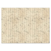 Musical Notes Sheet Music on Tan Decoupage | Zazzle