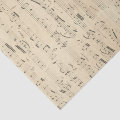 Musical Notes Sheet Music on Tan Decoupage | Zazzle