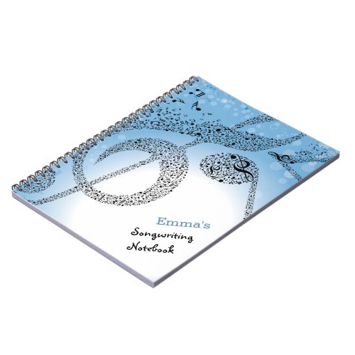 Musical Notes Songwriting Notebook | Zazzle