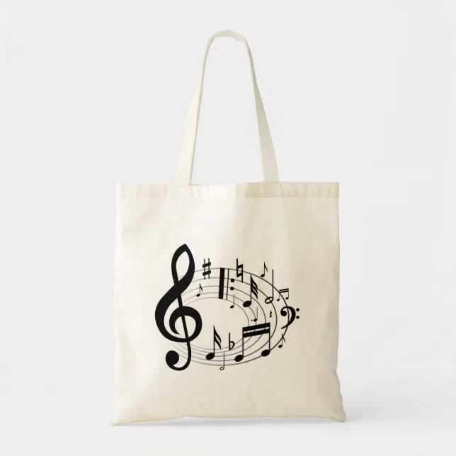 Musical Notes Tote Bag | Zazzle