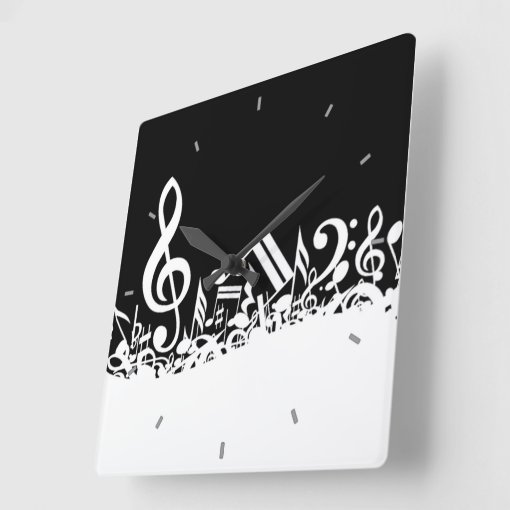 Musical Notes Wall Clock | Zazzle