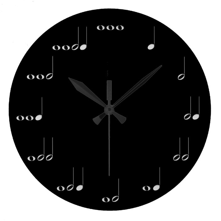 Musical notes wall clock | Zazzle.com