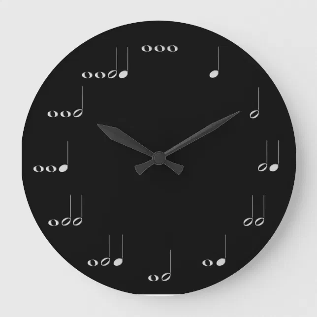 Musical notes wall clock | Zazzle