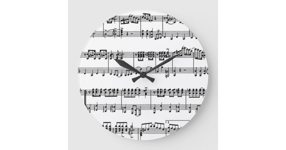 Musical Notes Wall Clock | Zazzle