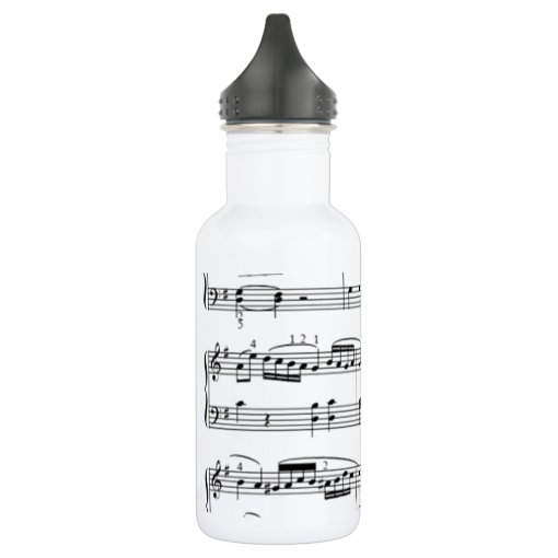 musical notes water bottle | Zazzle