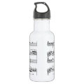 musical notes water bottle | Zazzle