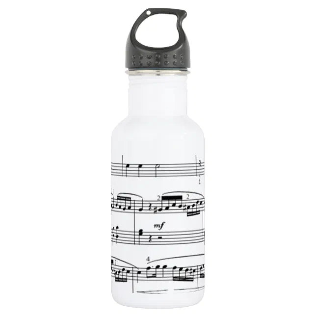 musical notes water bottle | Zazzle