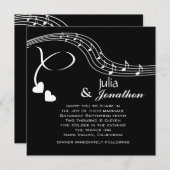 Musical Notes Wedding Invitation | Zazzle