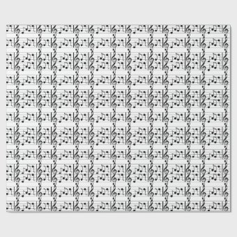 Musical Notes Wrapping Paper | Zazzle