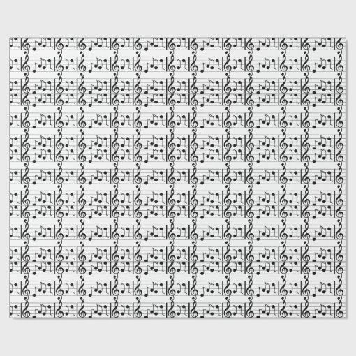 Musical Notes Wrapping Paper | Zazzle