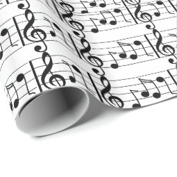 Musical Notes Wrapping Paper | Zazzle