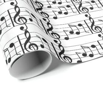 Musical Notes Wrapping Paper | Zazzle