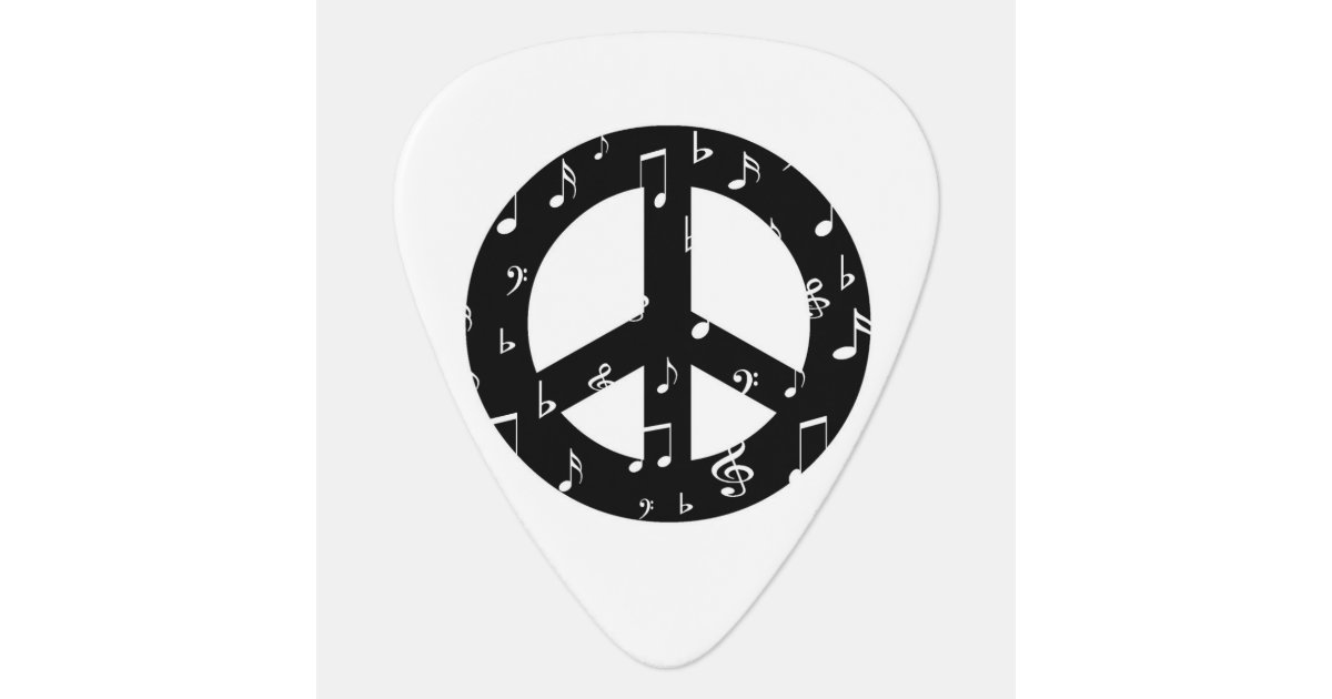 Musical Peace Sign Guitar Pick | Zazzle