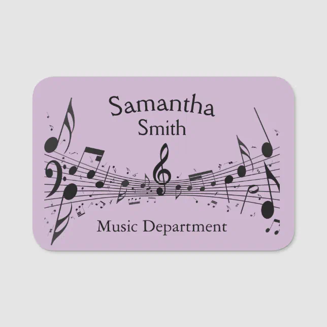 Musical Score Design Name Tag | Zazzle
