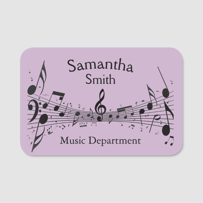 Musical Score Design Name Tag | Zazzle.com