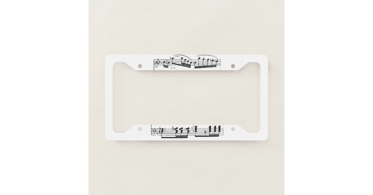 Musical Score License Plate Frame | Zazzle