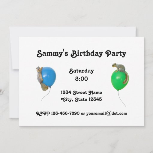 Musical Squirrels Party Invitation | Zazzle