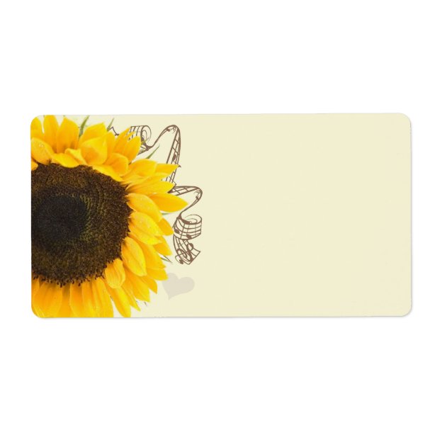 Sunflower Labels | Zazzle