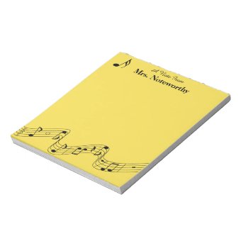 Musical Themed 40 Page Notepad Personalized | Zazzle