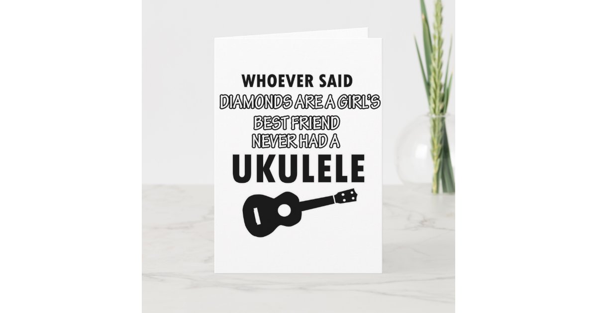 Musical Ukulele Card | Zazzle