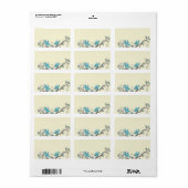 Musical Vintage Aqua Birds Branch Address Labels | Zazzle