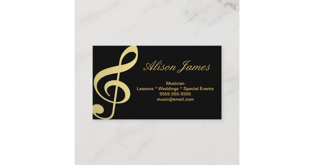 Musician Business Card | Zazzle