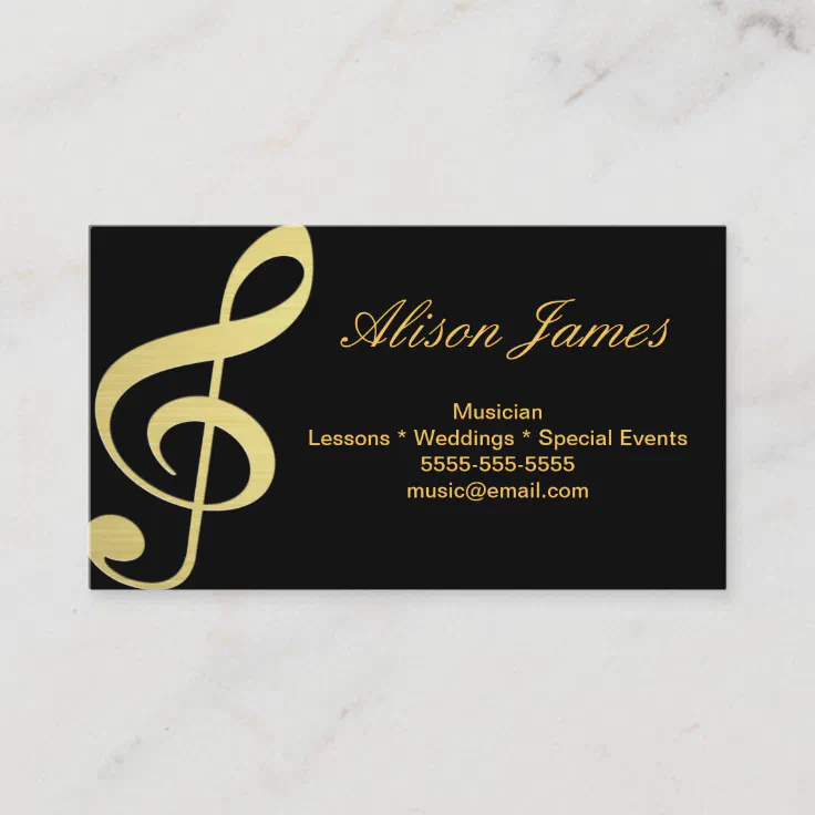 Musician Business Card | Zazzle