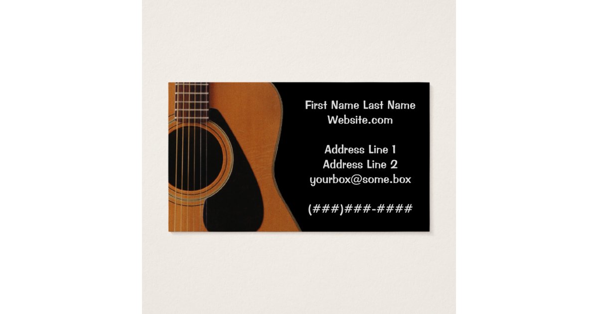 Musician Business Card | Zazzle.com