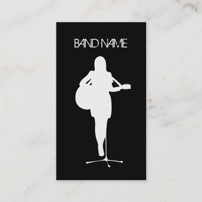 Musician Guitarist Singer Band Artist Female Business Card | Zazzle.com