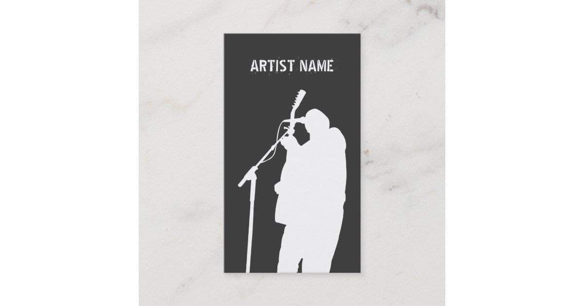 Musician Guitarist Singer Band Artist Publicity Business Card | Zazzle