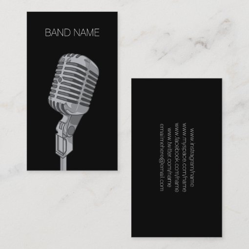 Musician Guitarist Singer Band Artist Publicity Calling Card | Zazzle