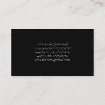 Musician Guitarist Singer Band Artist Publicity Calling Card | Zazzle