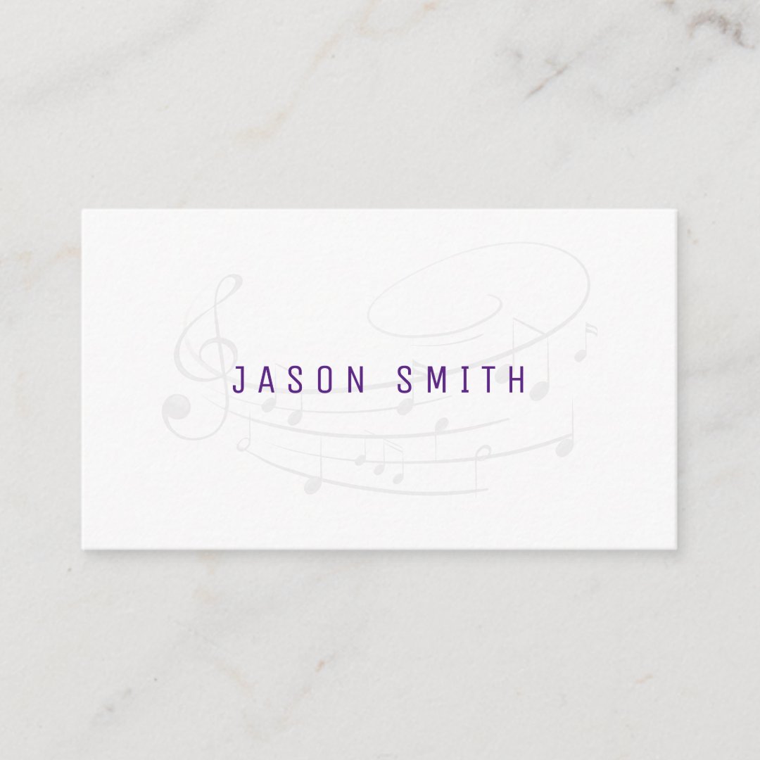 Musician | Musical Notes Business Card | Zazzle